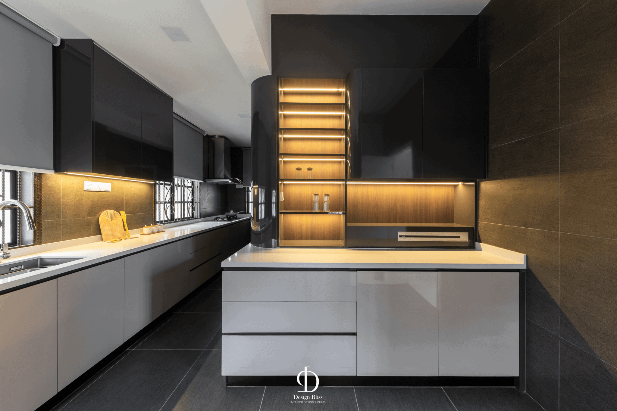 Modern Elegant Kitchen Renewal : A Wet Kitchen Transformation in a 60 ...