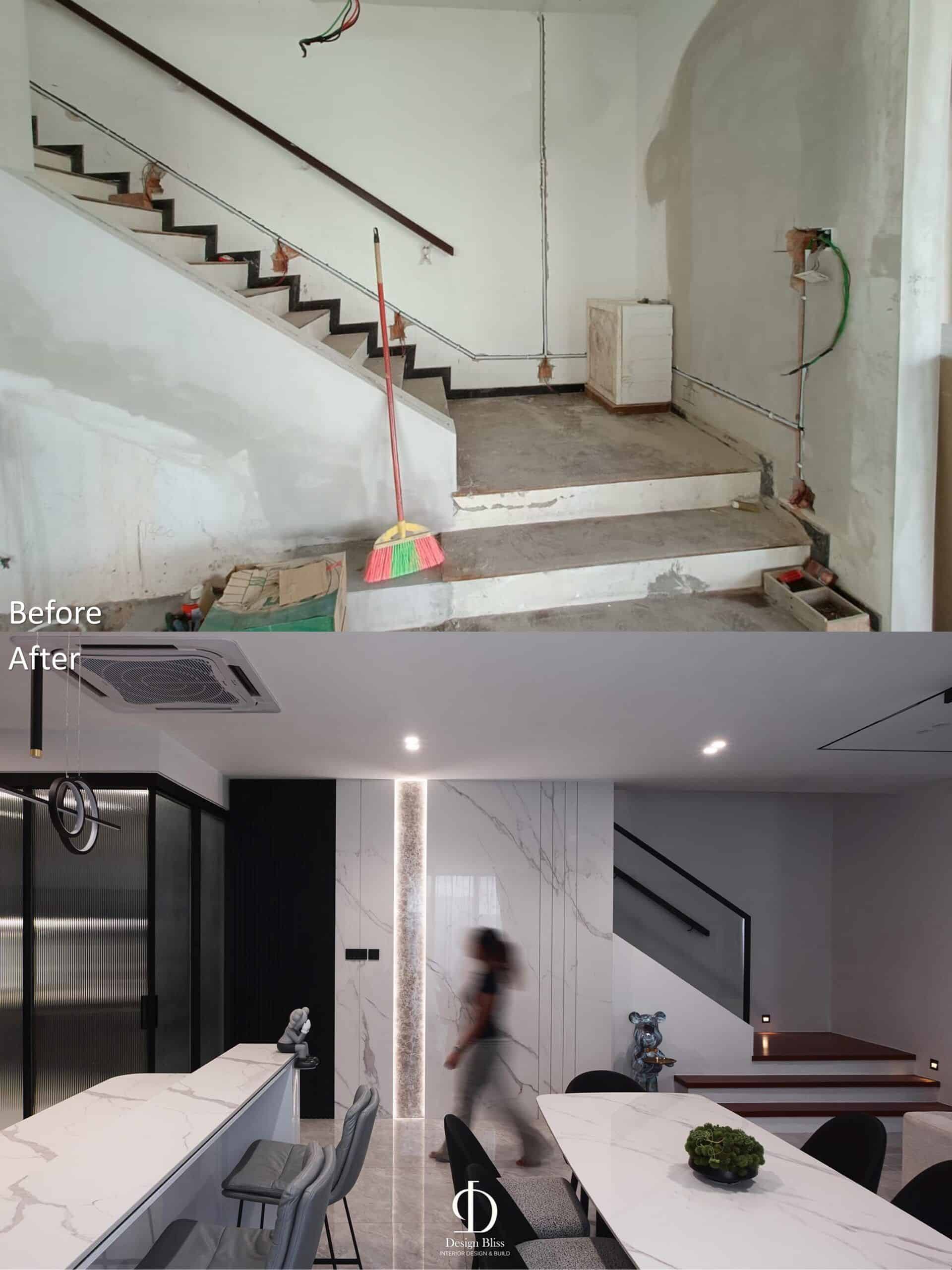 Staircase Transformation Excellence in Terrace Houses: Design Bliss in ...